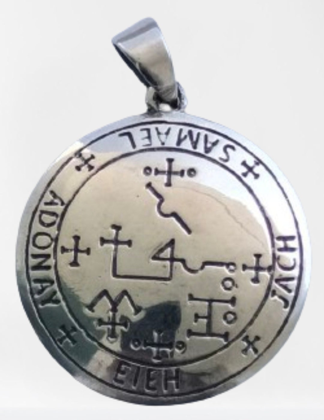 Sigil of Archangel Samael Protection Talisman Solomon Silver 925 ...