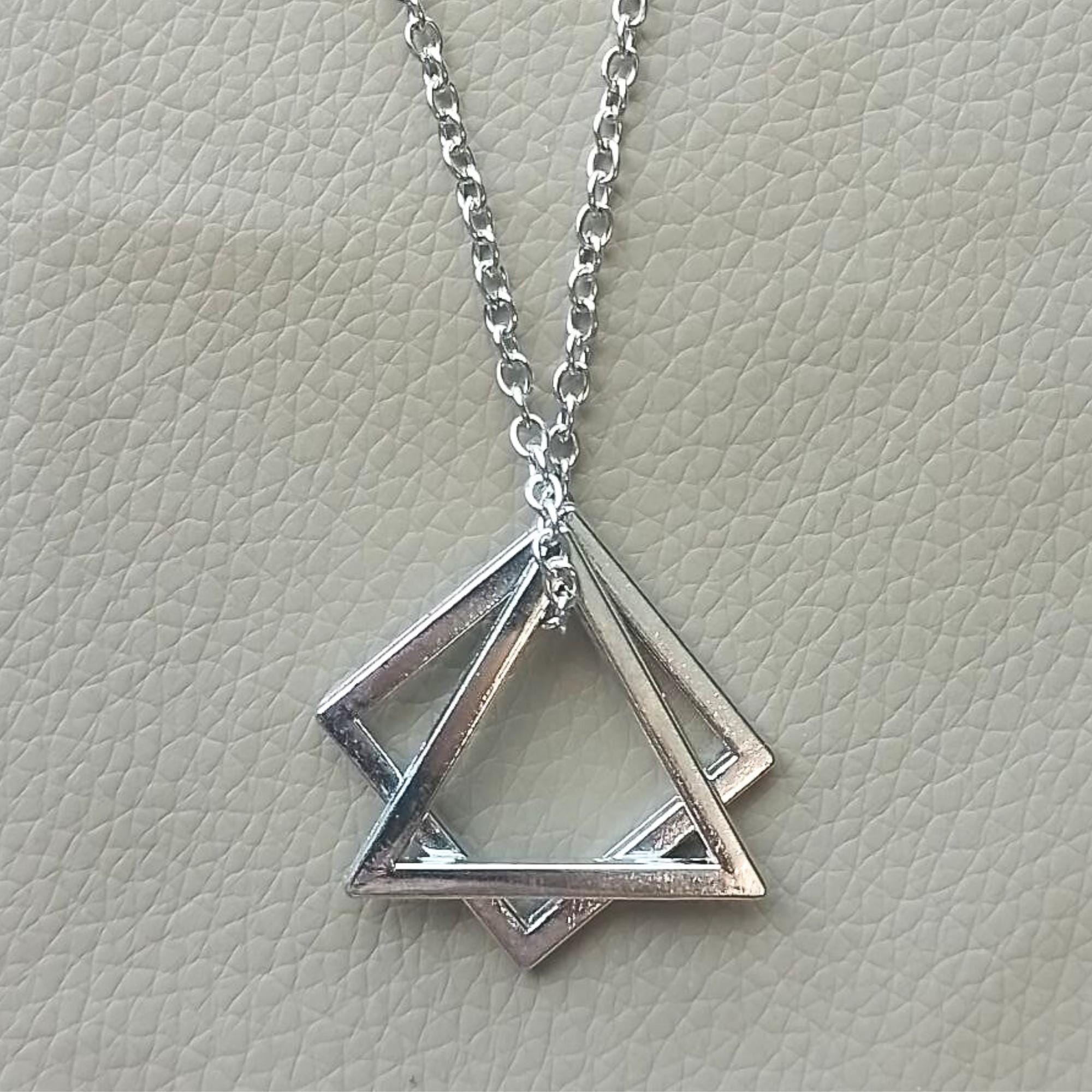 Geometry Interlocking Square Triangle, Necklace Mens Trendy ...