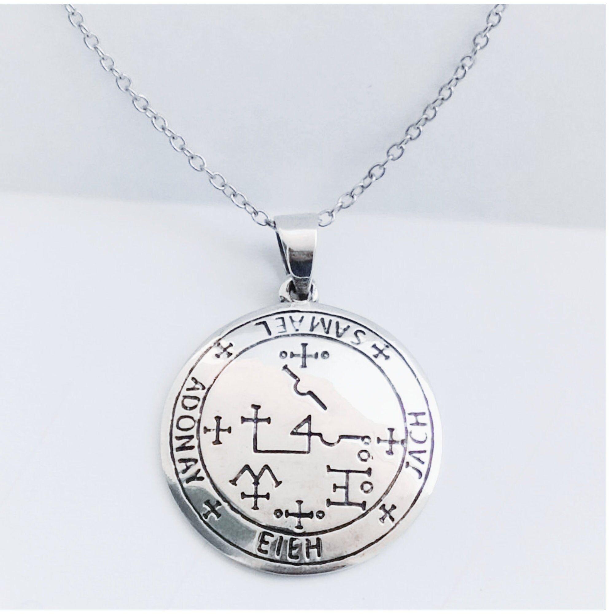Sigil of Archangel Samael Protection Talisman Solomon Silver 925 ...