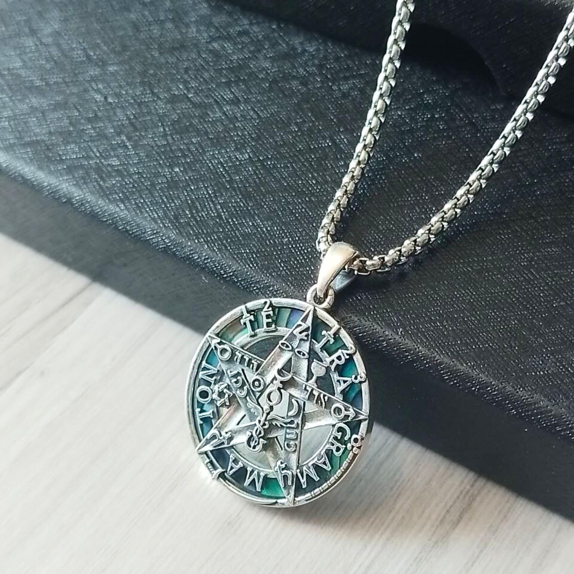 Tetragrammaton Pentagram Pentacle 3D Pendant Wiccan, Spiritual Jewelry ...