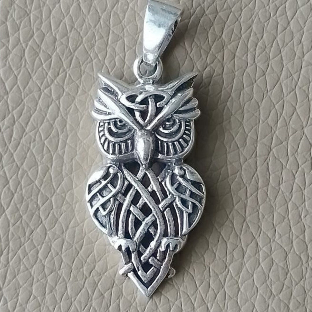 Trends Owl Bird of Wisdom Celtic Knot Viking Norse Owl Totem Jewelry ...