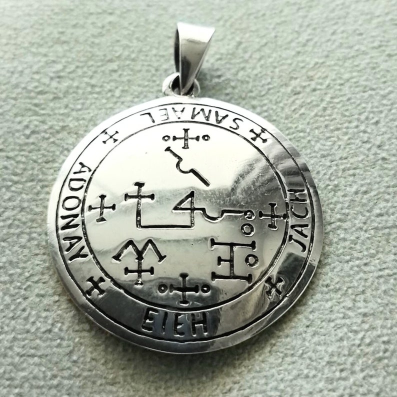 Sigil of Archangel Samael Protection Talisman King Solomon Sterling ...