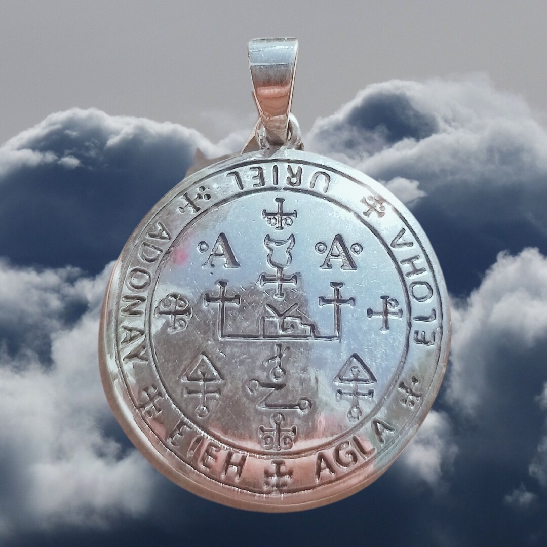Sigil of Uriel Archangel Seal of King Solomon Amulet Pendant 925 ...