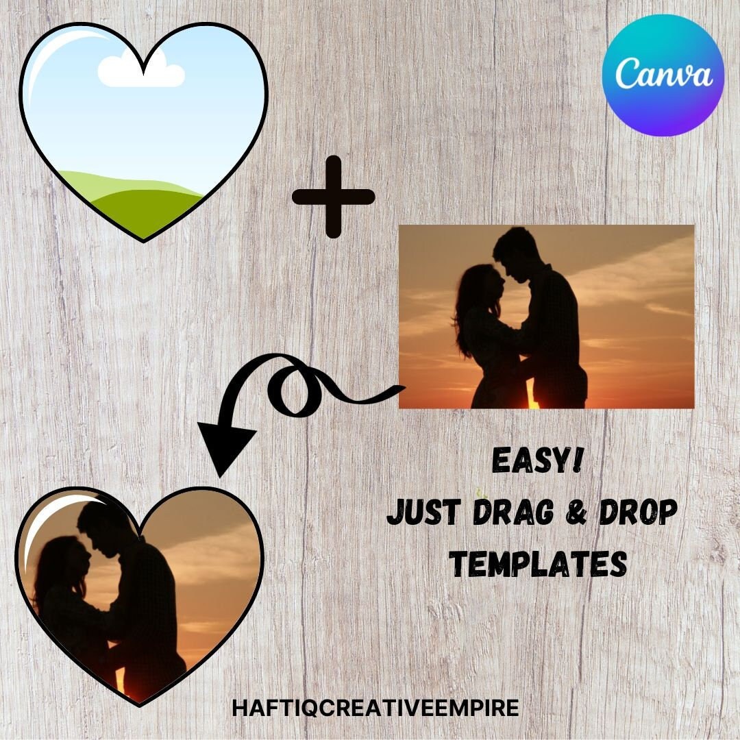 Editable Canva Love Design 2 Frame With Photo or Background, Template ...