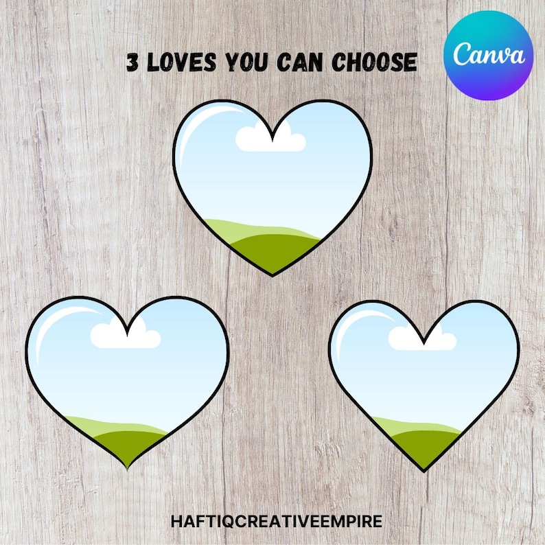 Editable Canva Love Design 2 Frame With Photo or Background, Template ...