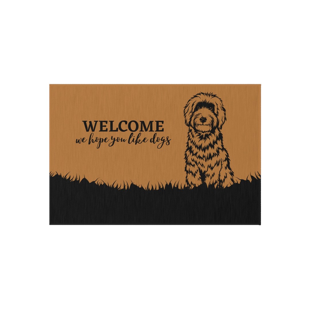 Goldendoodle Welcome, We Hope You Like Dogs Outdoor Rug, Doormat 24x36 ...