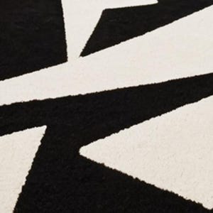Hand Tufted Wool Area Rug: Black and White Geometric Bohemian Decor - Etsy