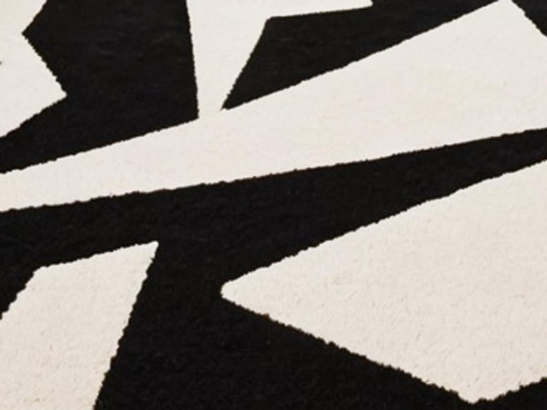 Black and White Geometric Pattern Hand Tufted Area Rug | Bohemian Home ...