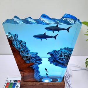 Custom Shark Lamps, Gifts for Ocean Lovers, Deep Sea Exploration ...