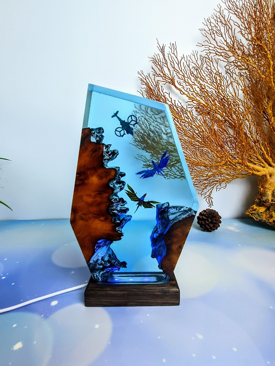 Wood Resin Lamp Avatar. Resin Art Lamps, Crystal Lamps, Best Gifts ...