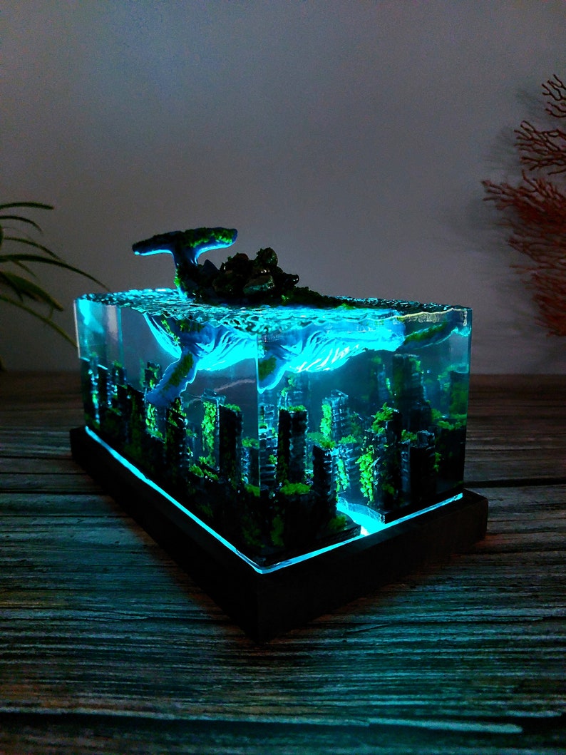 Undersea City Giant Humpback Whale Deep Sea Wonders Epoxy - Etsy
