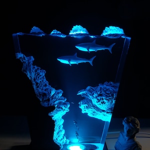 Custom Shark Lamps, Gifts for Ocean Lovers, Deep Sea Exploration ...