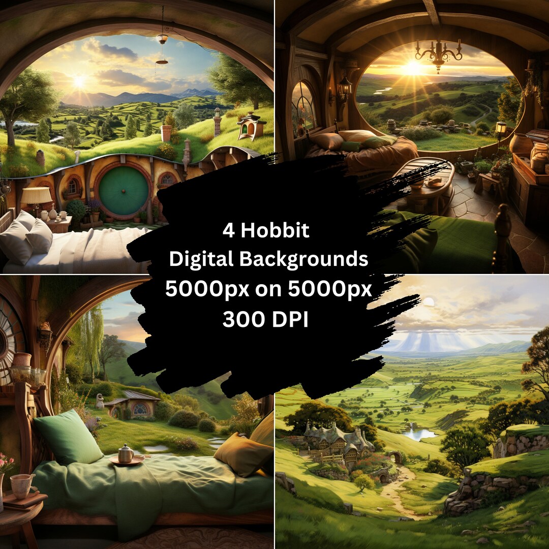 Hobbit AI Stunning Digital Backdrops for Captivating Imagery - Etsy