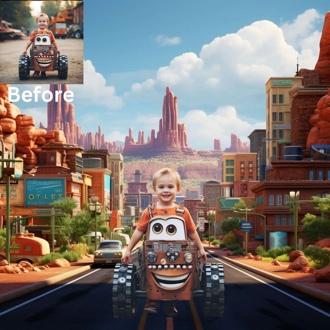 City Scenes Inspired by Pixar’s Movie Carsai Stunning Digital Backdrops ...