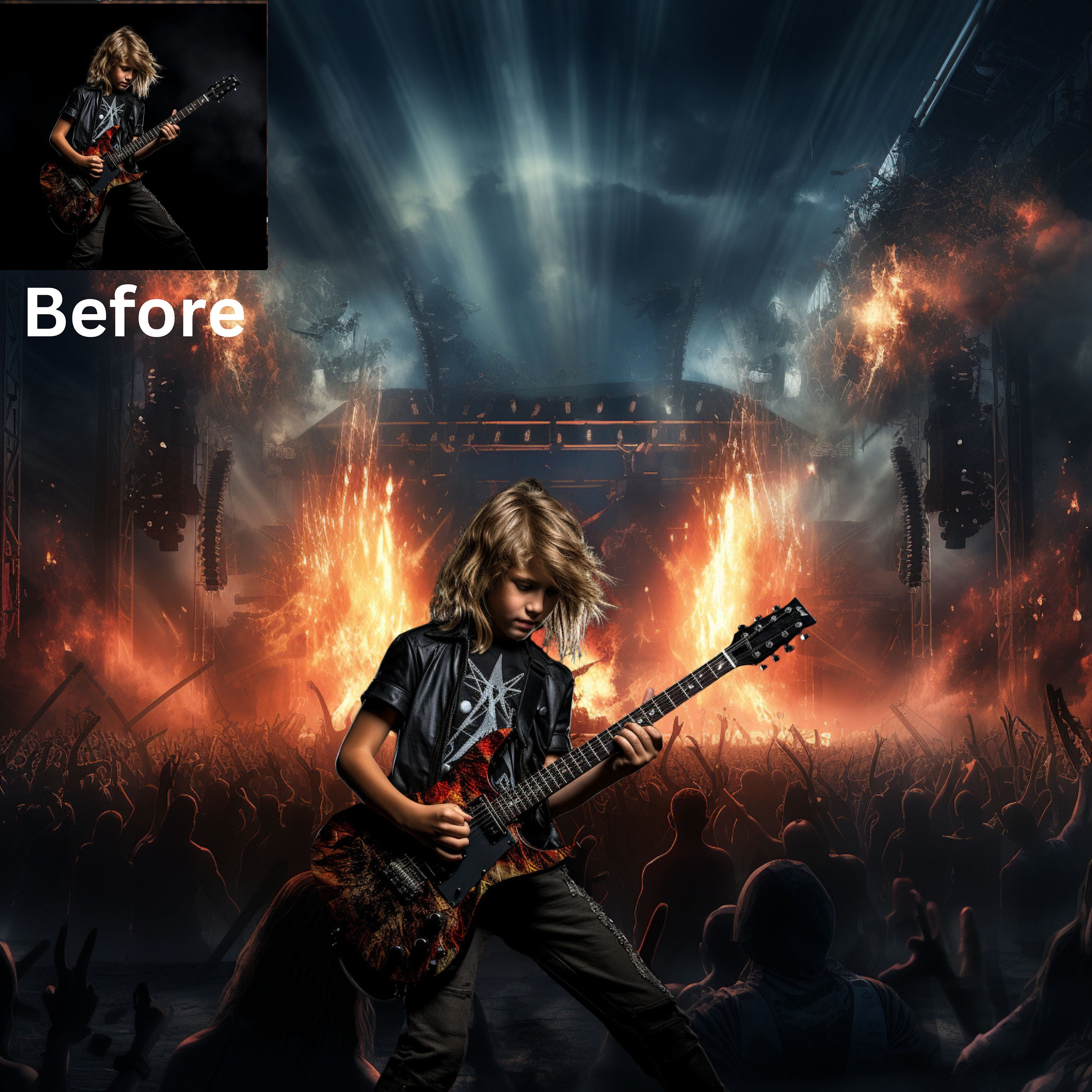 Heavy Metal Concert AI Stunning Digital Backdrops for Captivating ...