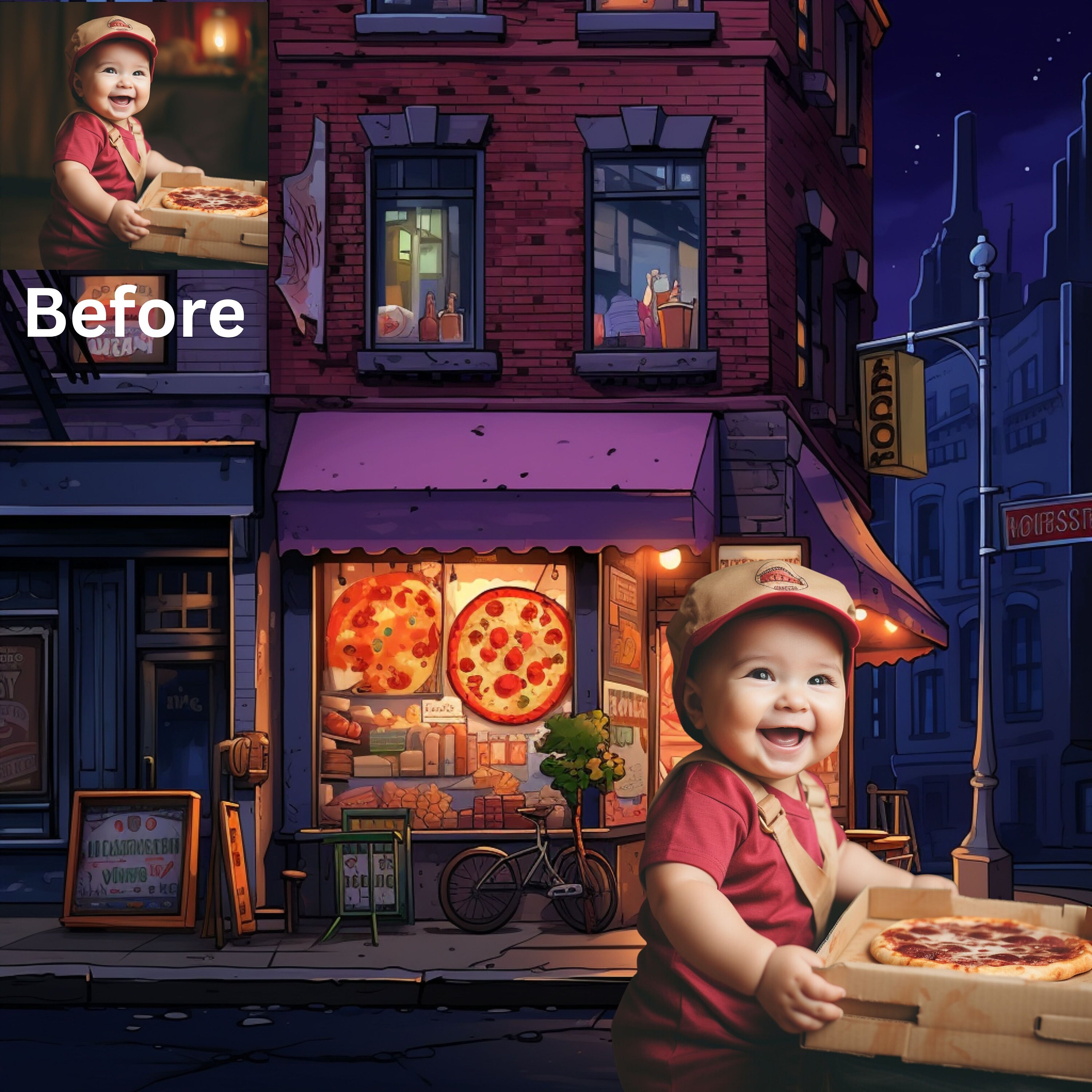 Pizza Place AI Stunning Digital Backdrops for Captivating Imagery! - Etsy