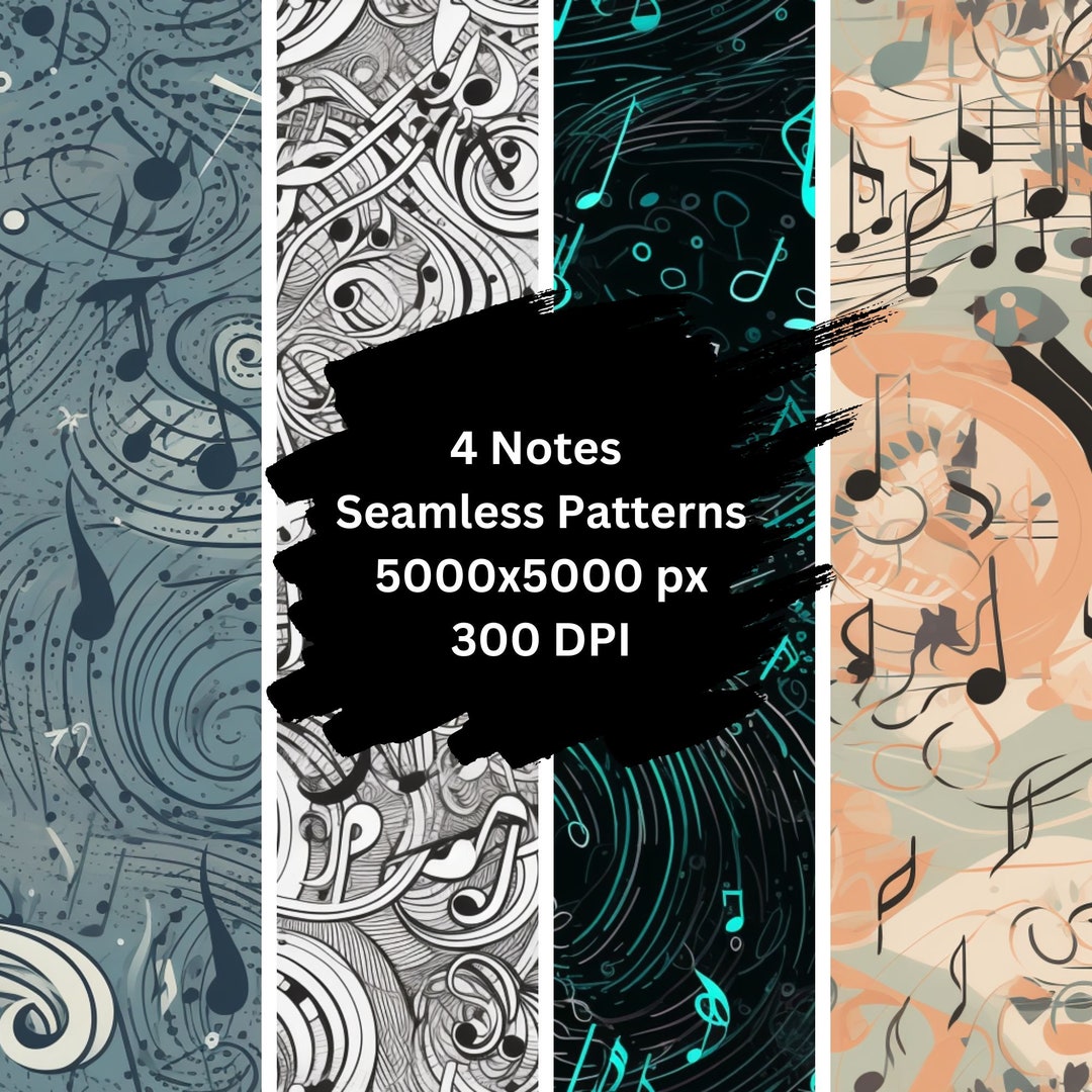 Notes Ai-generated Seamless Patterns: Unique and Vibrant Designs for ...