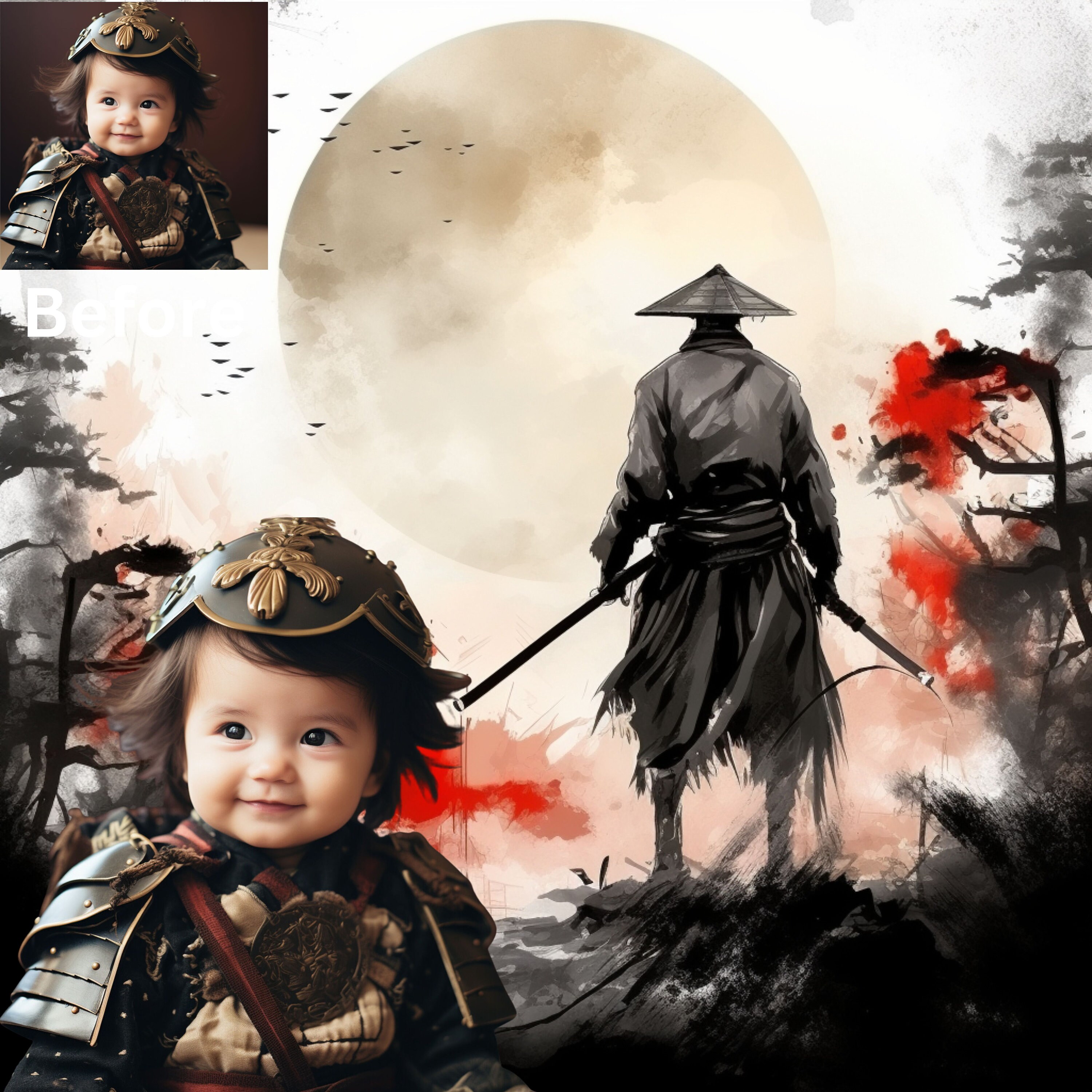 Samurai AI Stunning Digital Backdrops for Captivating Imagery! - Etsy