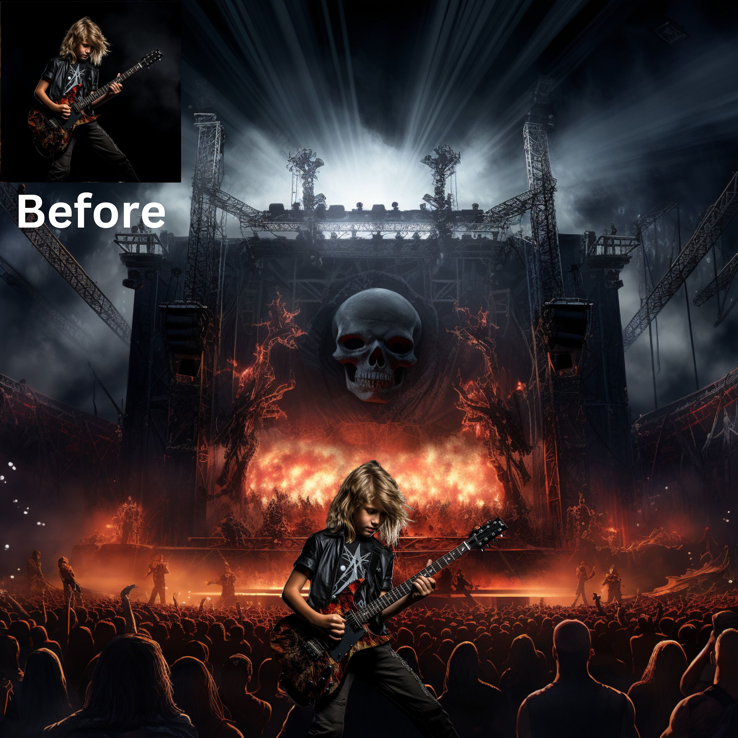 Heavy Metal Concert AI Stunning Digital Backdrops for Captivating ...