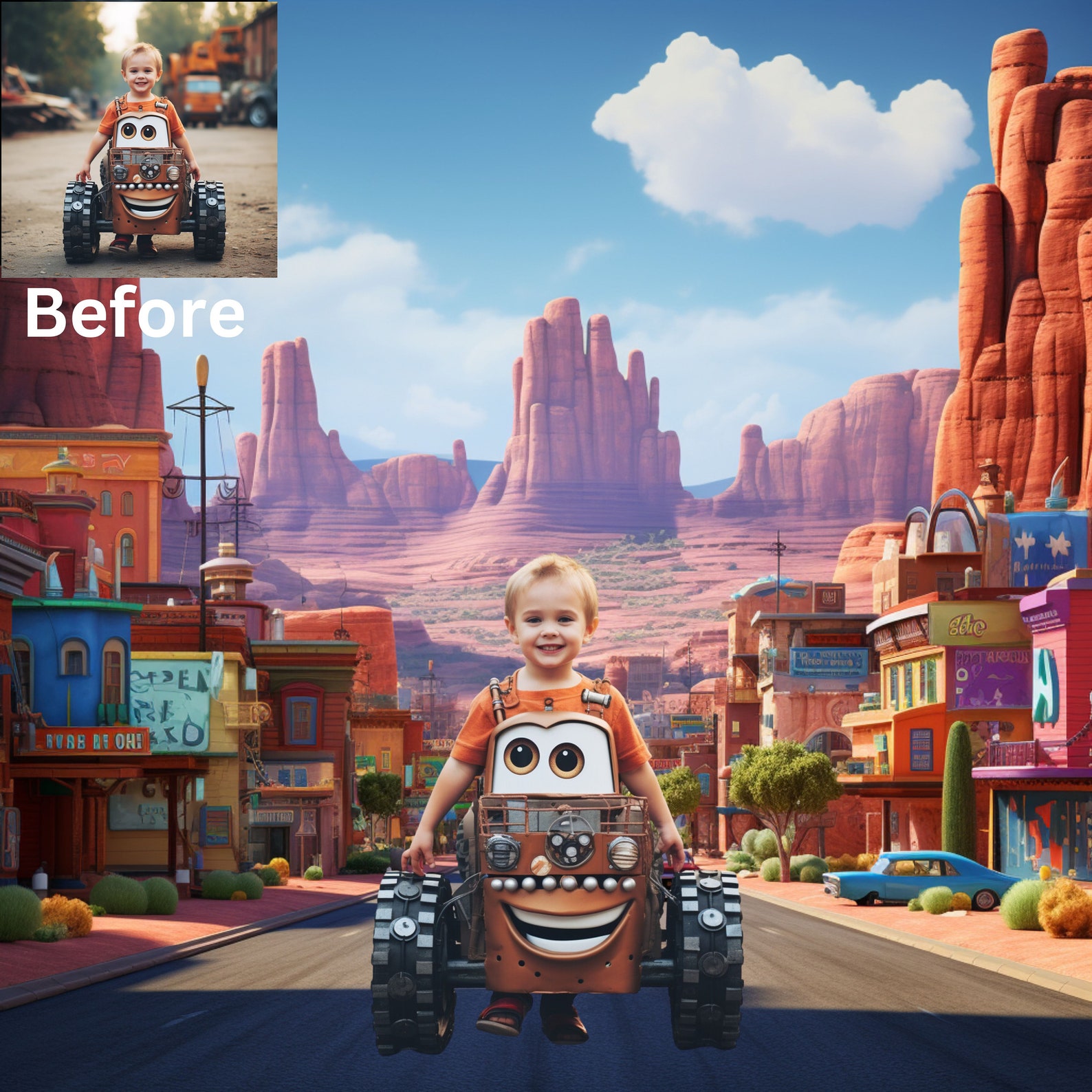 City Scenes Inspired by Pixar’s Movie Carsai Stunning Digital Backdrops ...