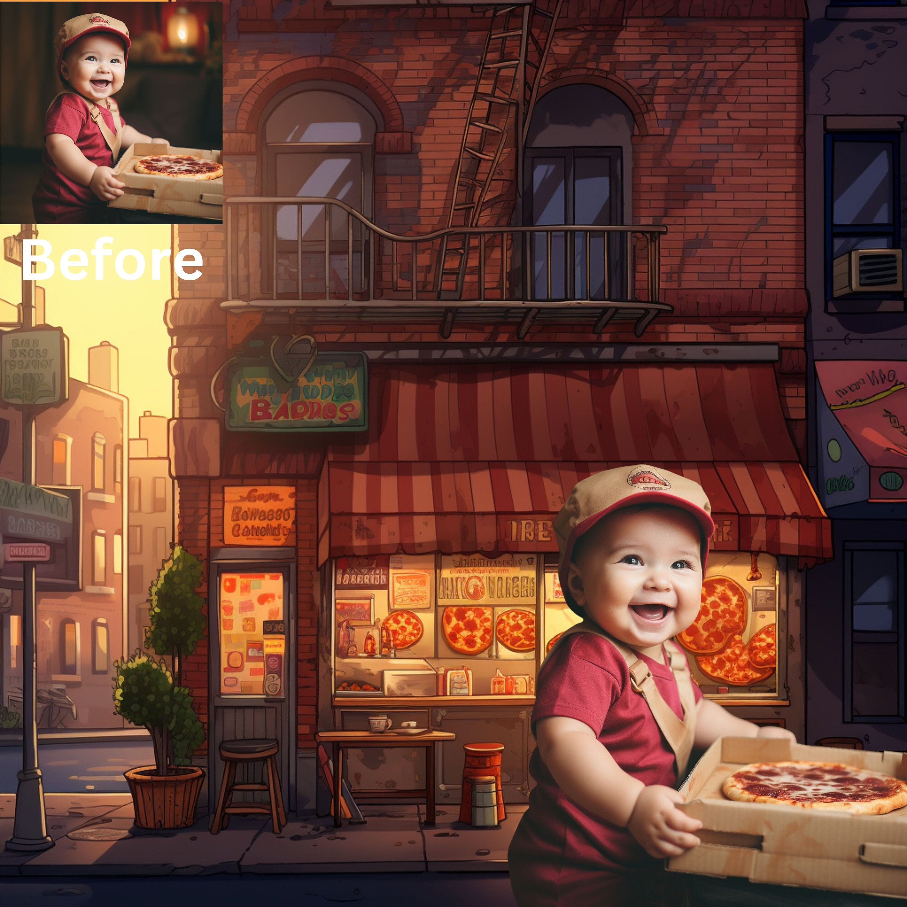 Pizza Place AI Stunning Digital Backdrops for Captivating Imagery! - Etsy