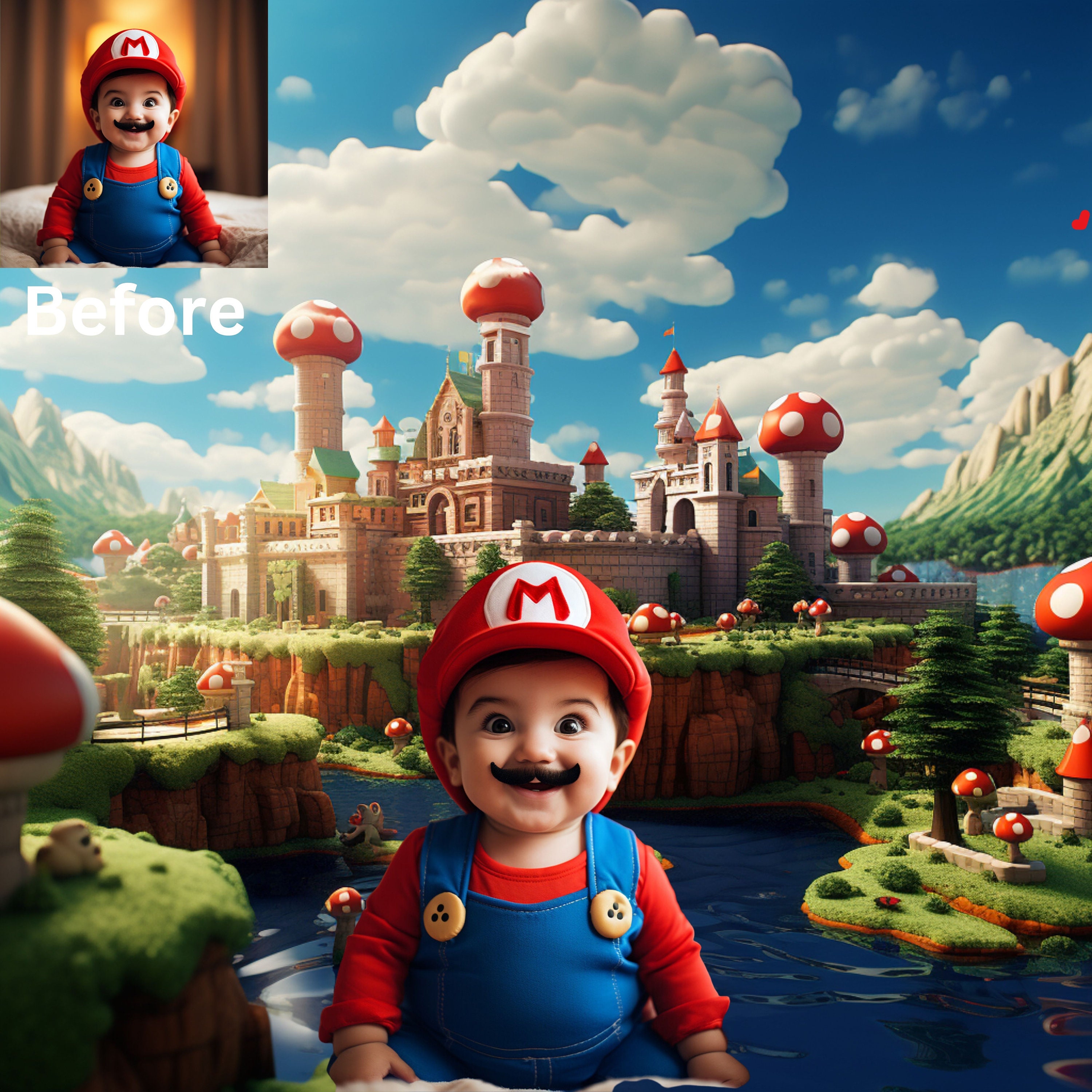 Inspired by Super Mario Landscape AI Stunning Digital Backdrops for ...