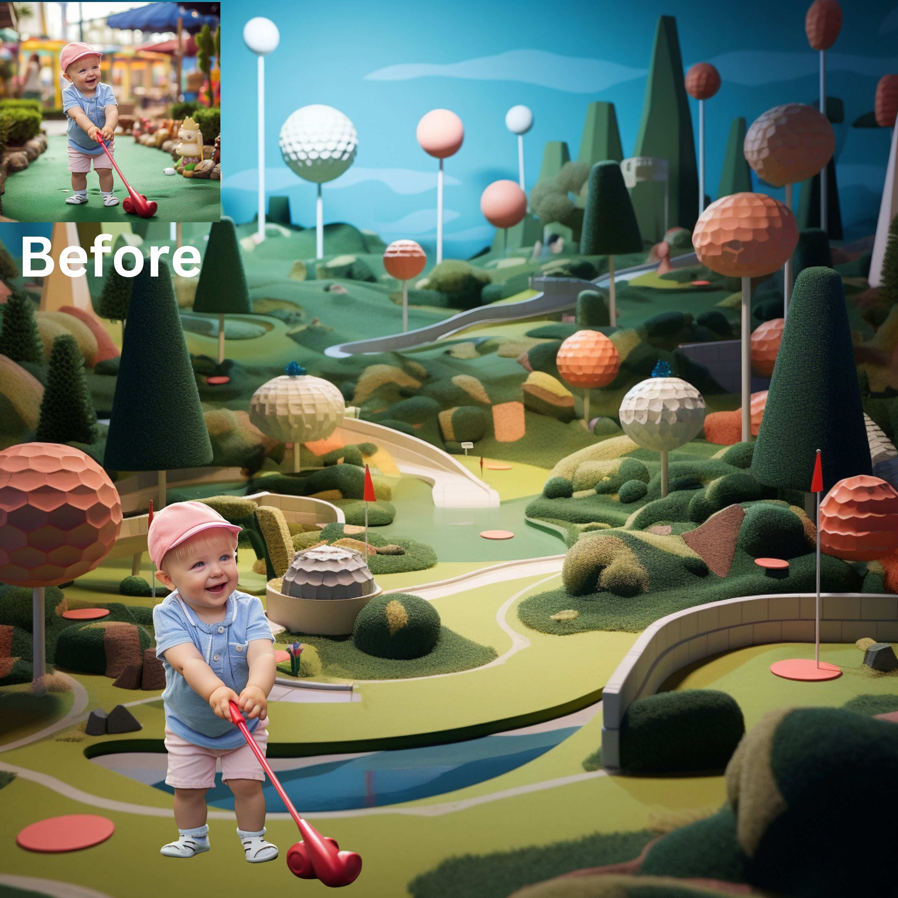 Mini Golf AI Stunning Digital Backdrops for Captivating Imagery - Etsy