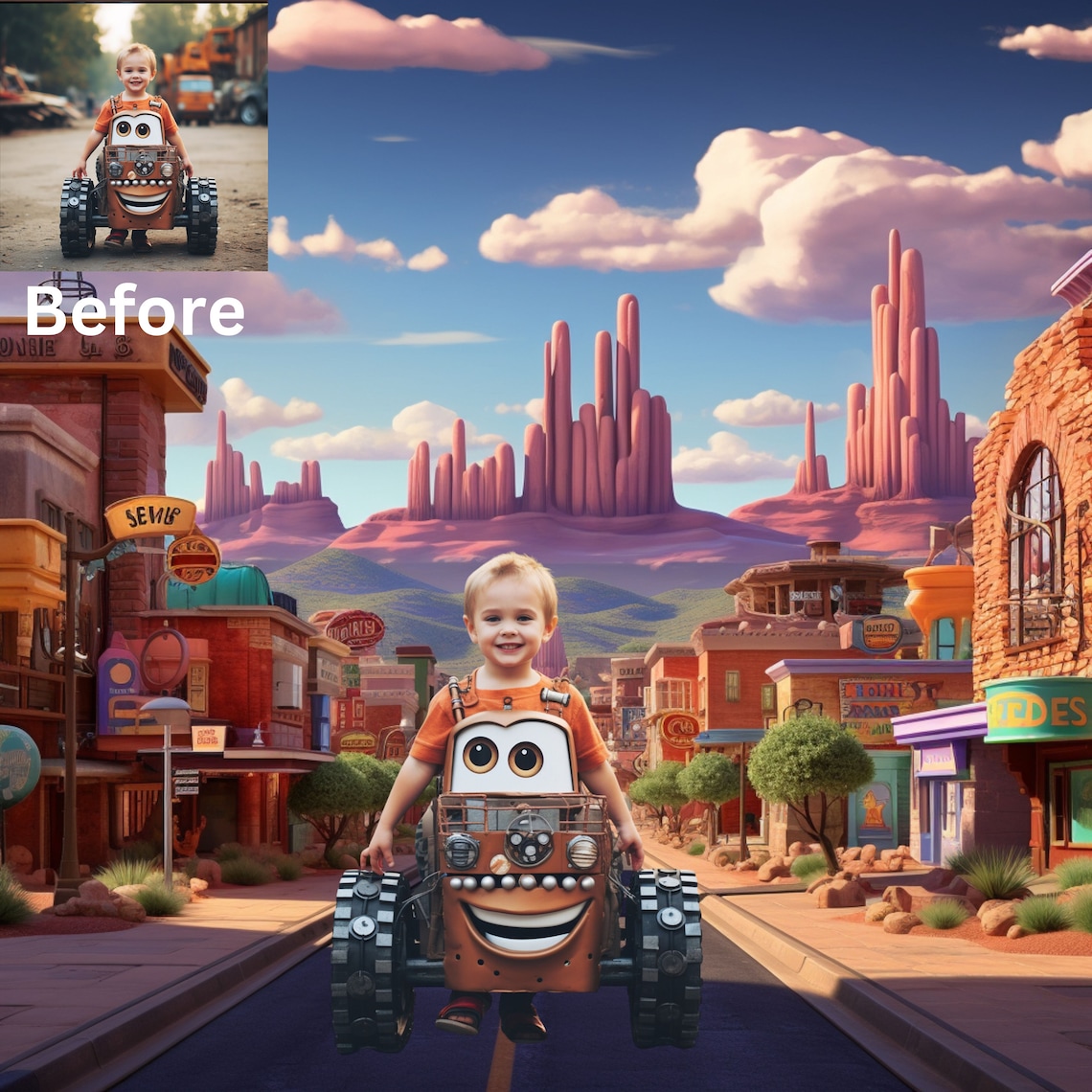 City Scenes Inspired by Pixar’s Movie Carsai Stunning Digital Backdrops ...