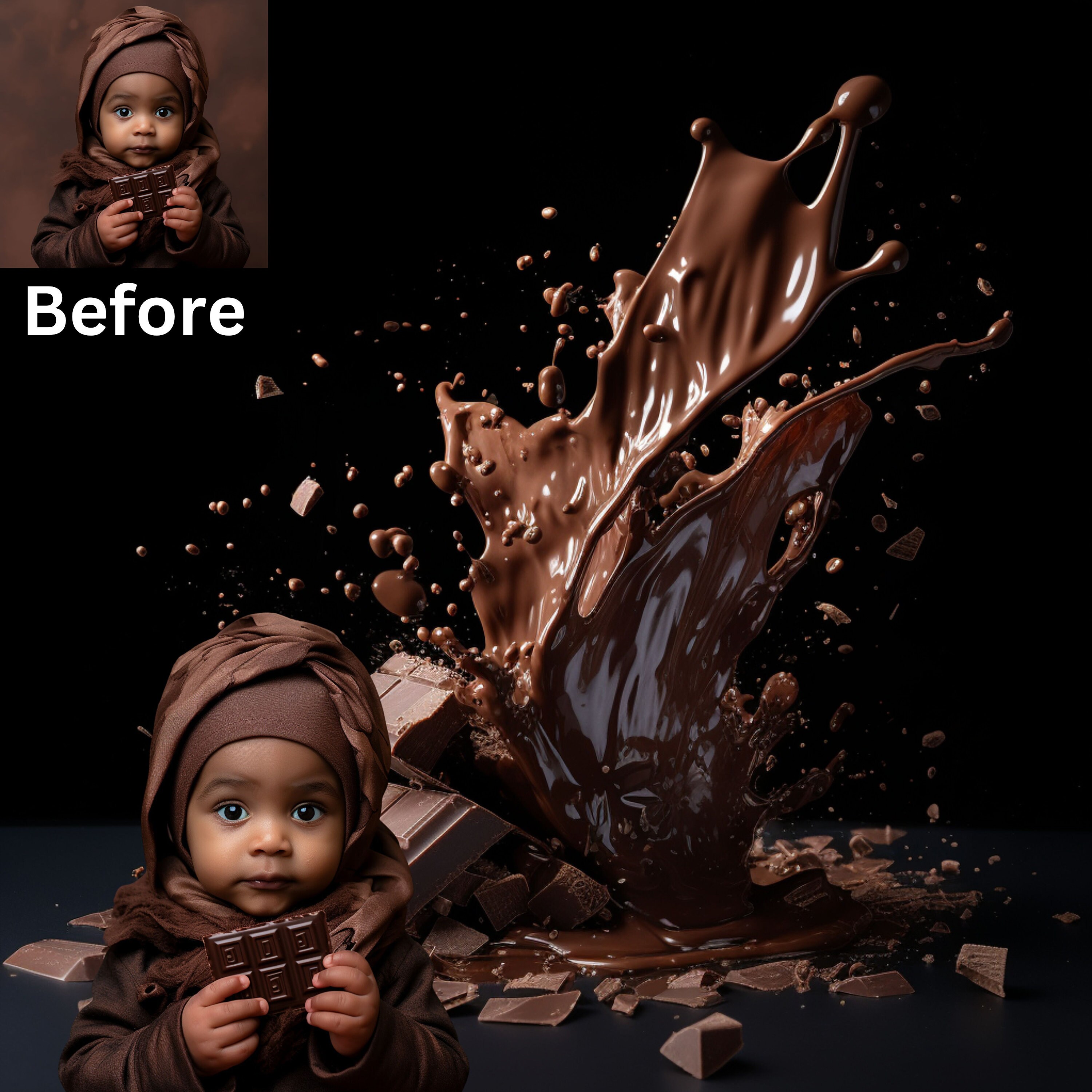 Bursting Chocolate AI Stunning Digital Backdrops for Captivating ...