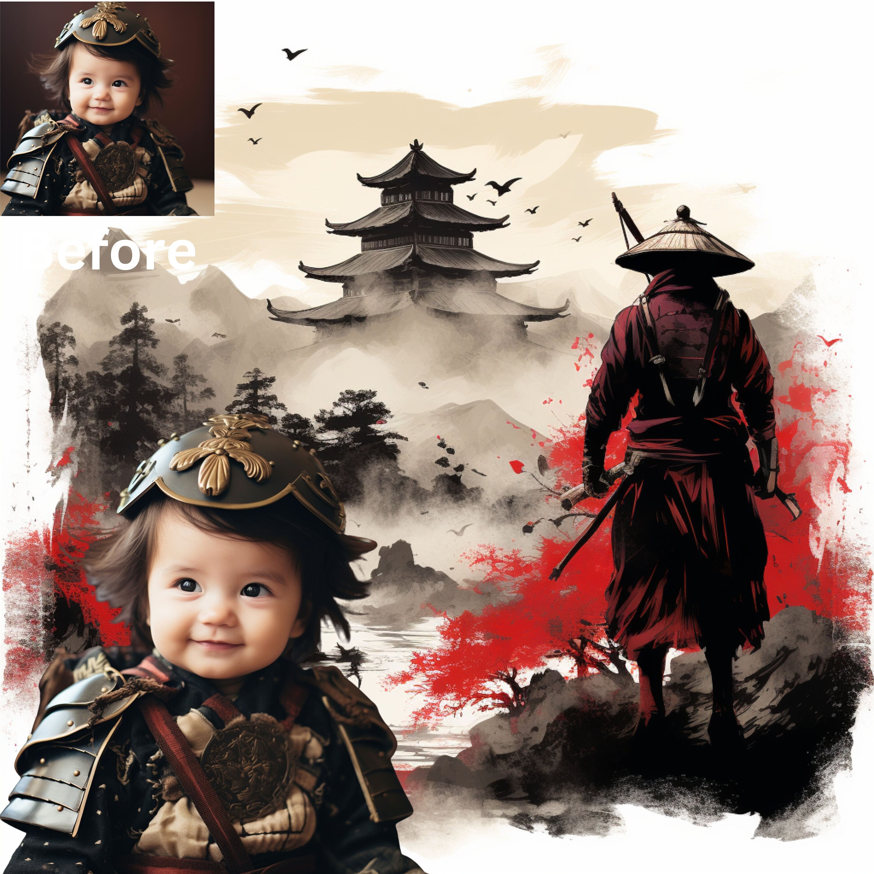 Samurai AI Stunning Digital Backdrops for Captivating Imagery! - Etsy