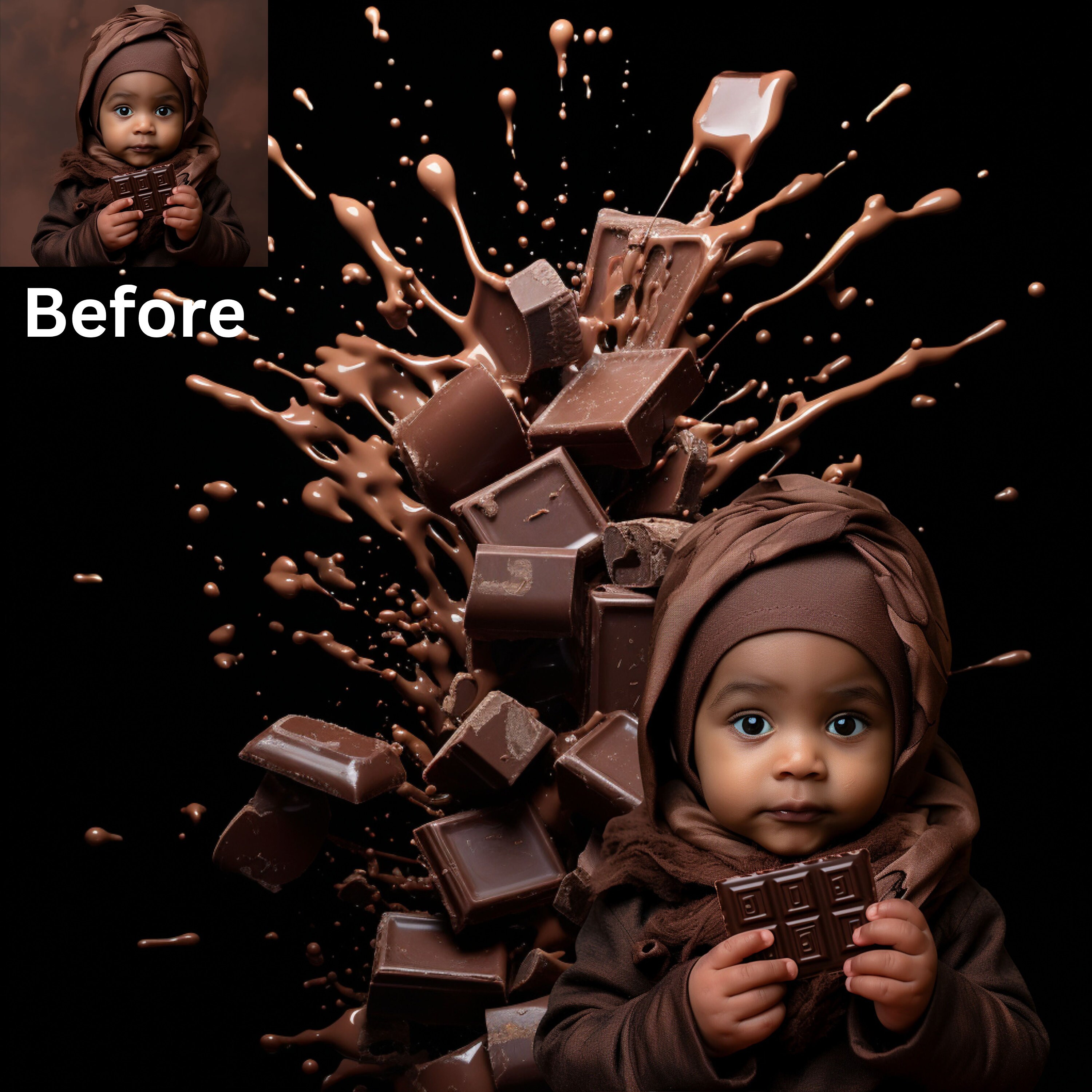 Bursting Chocolate AI Stunning Digital Backdrops for Captivating ...