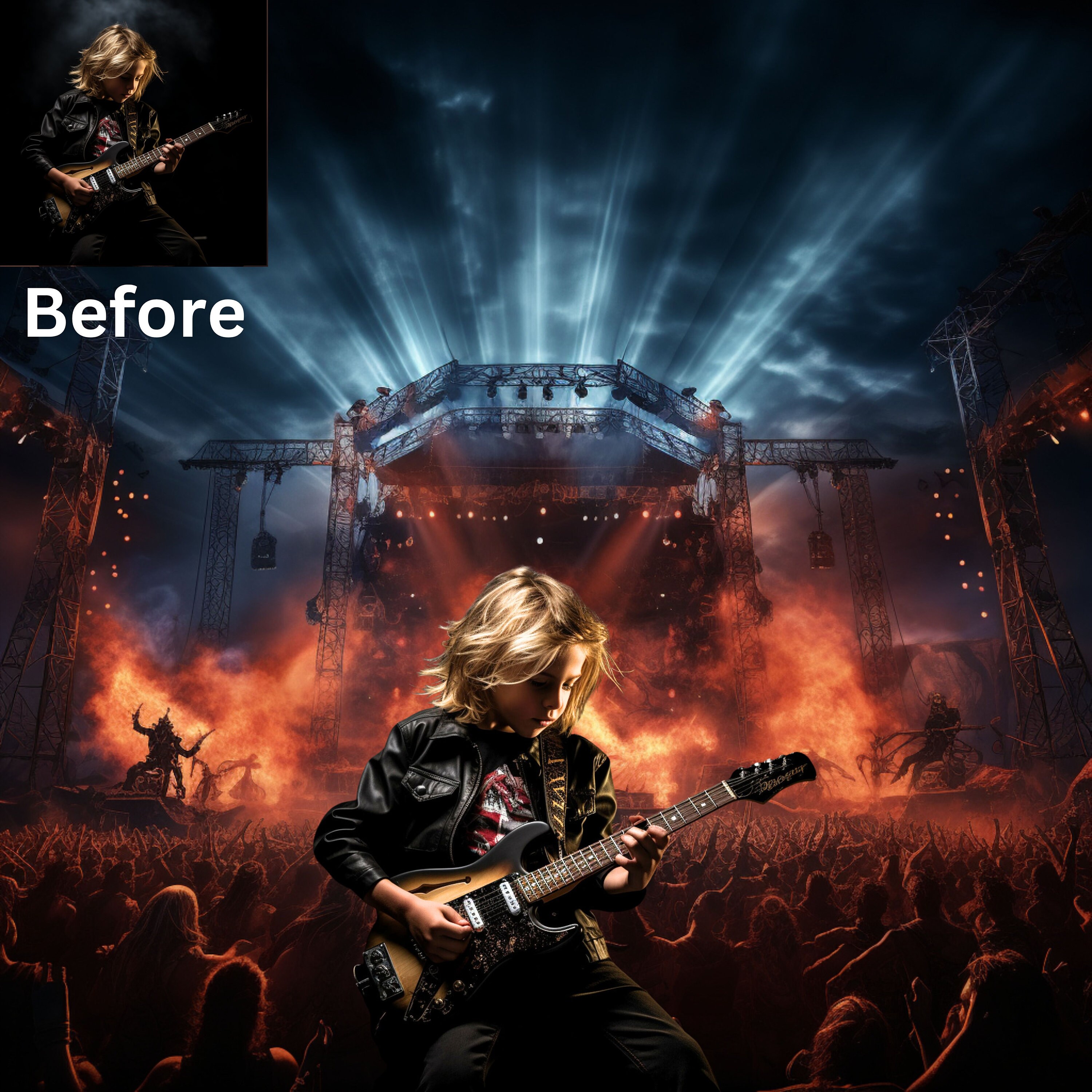 Heavy Metal Concert AI Stunning Digital Backdrops for Captivating ...