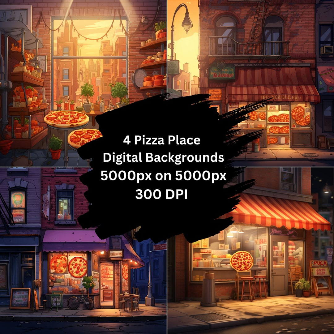 Pizza Place AI Stunning Digital Backdrops for Captivating Imagery! - Etsy