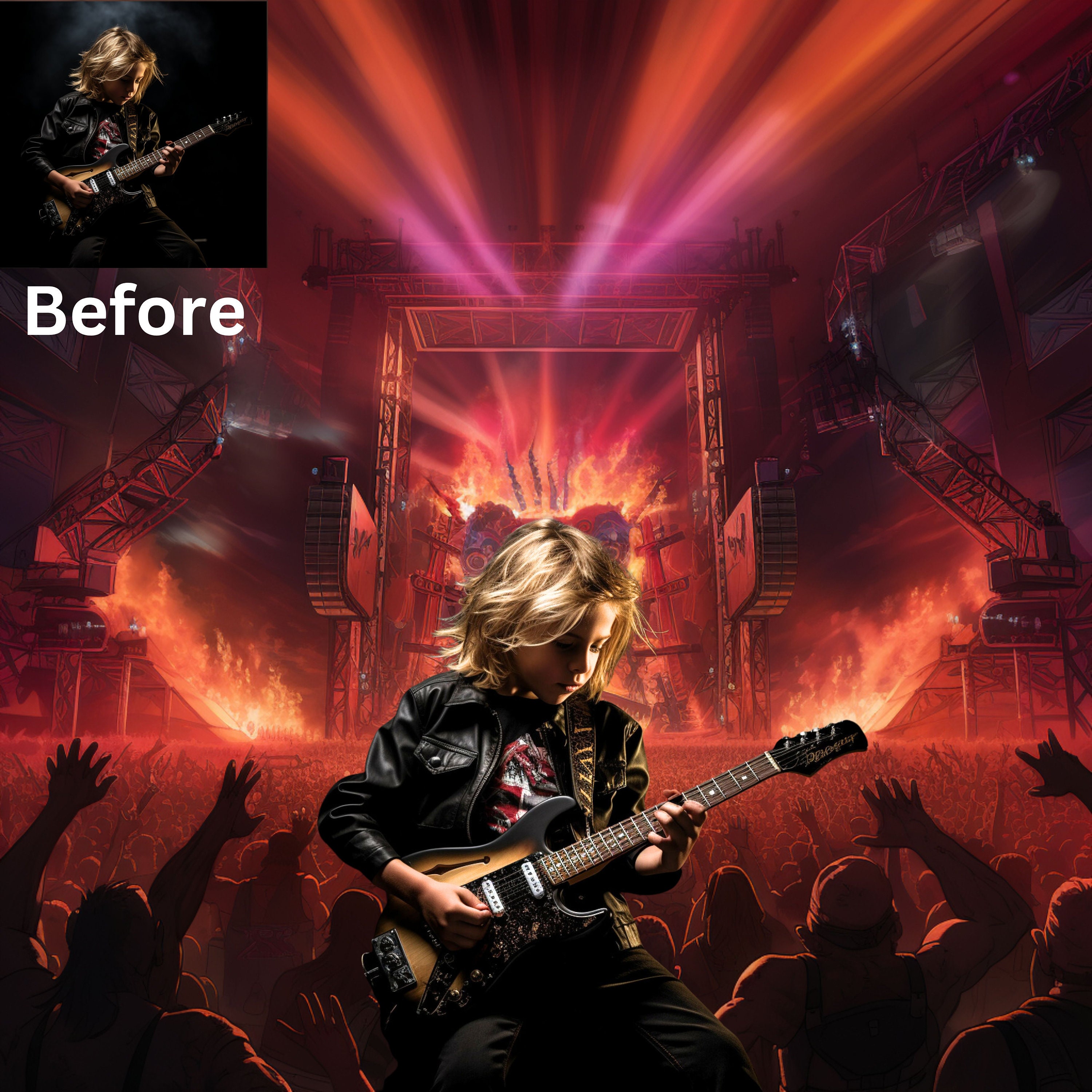 Heavy Metal Concert AI Stunning Digital Backdrops for Captivating ...