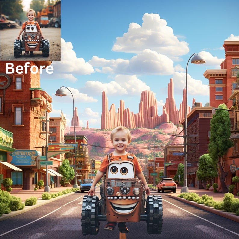 City Scenes Inspired by Pixar’s Movie Carsai Stunning Digital Backdrops ...