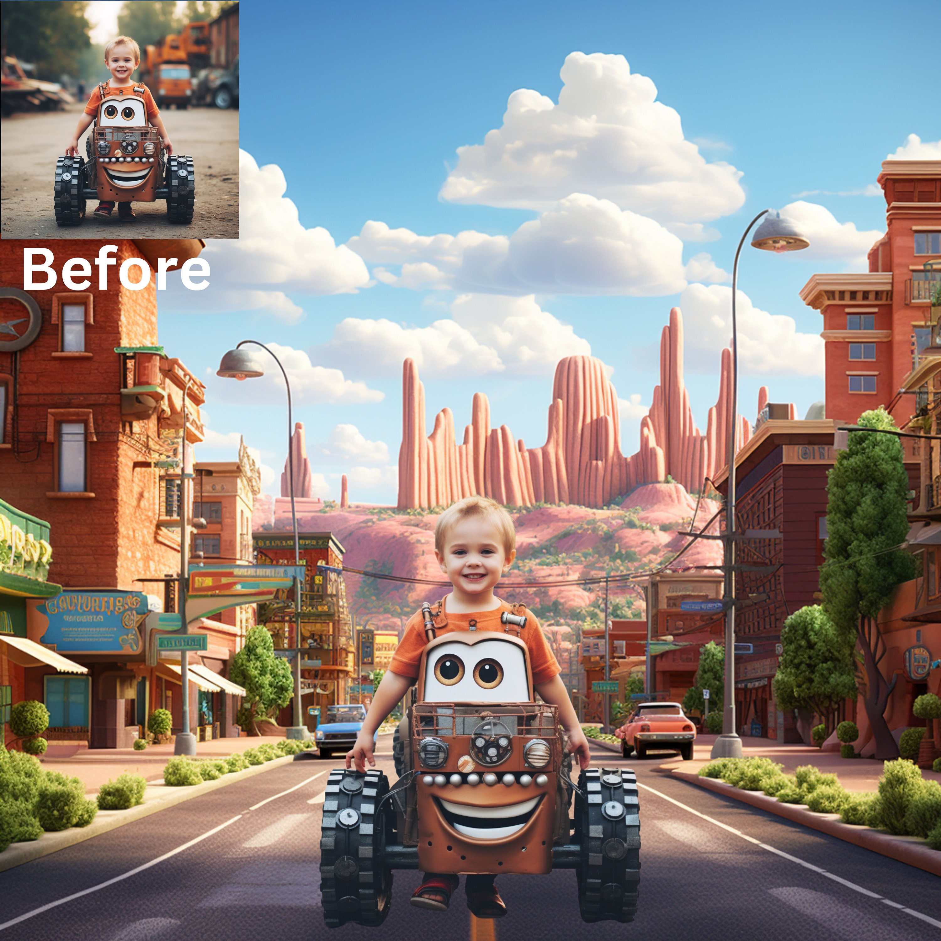 City Scenes Inspired by Pixar’s Movie Carsai Stunning Digital Backdrops ...