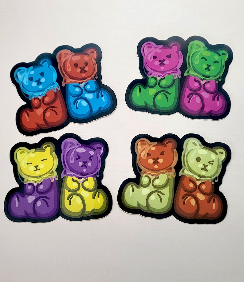 Gummy Bear Stickers - Etsy