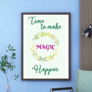 Time to Make Magic Happen Printable Happy New Year Sign New - Etsy