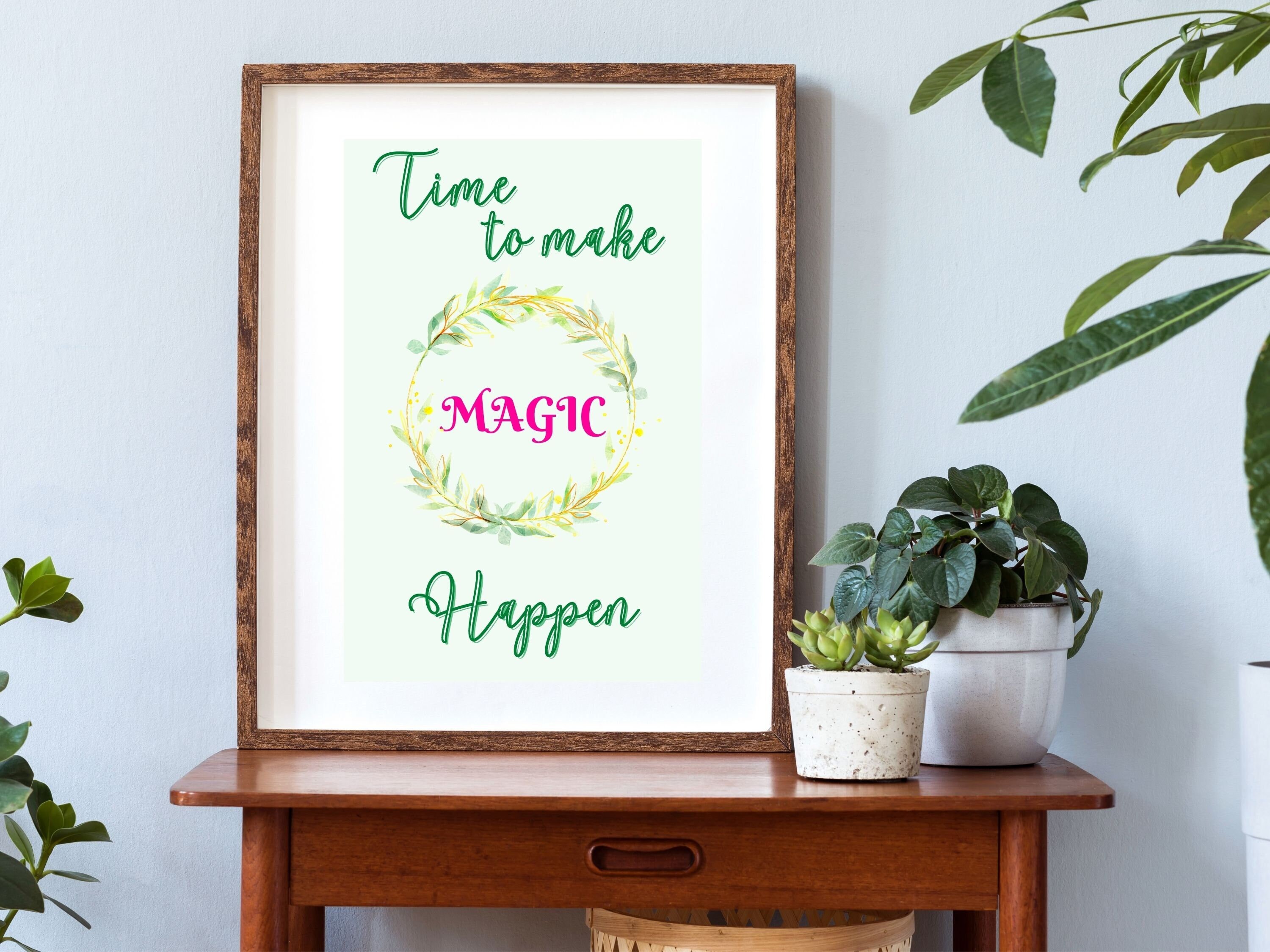 Time to Make Magic Happen Printable Happy New Year Sign New - Etsy