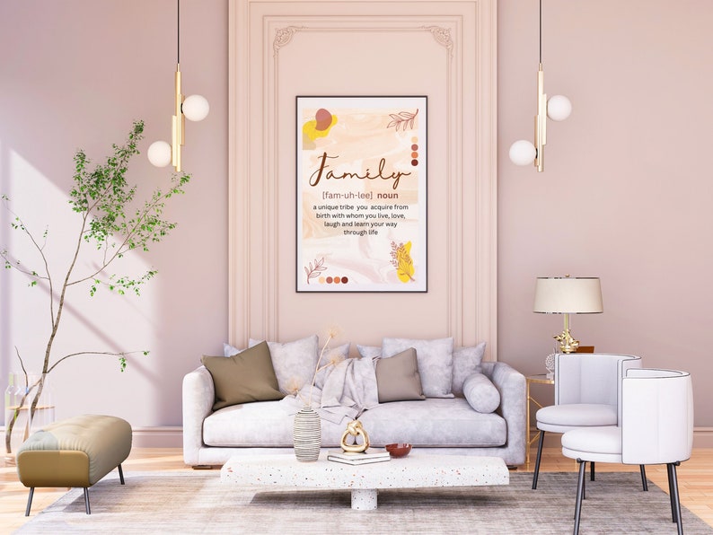 Family Definition Print Family Printable Wall Art Word - Etsy