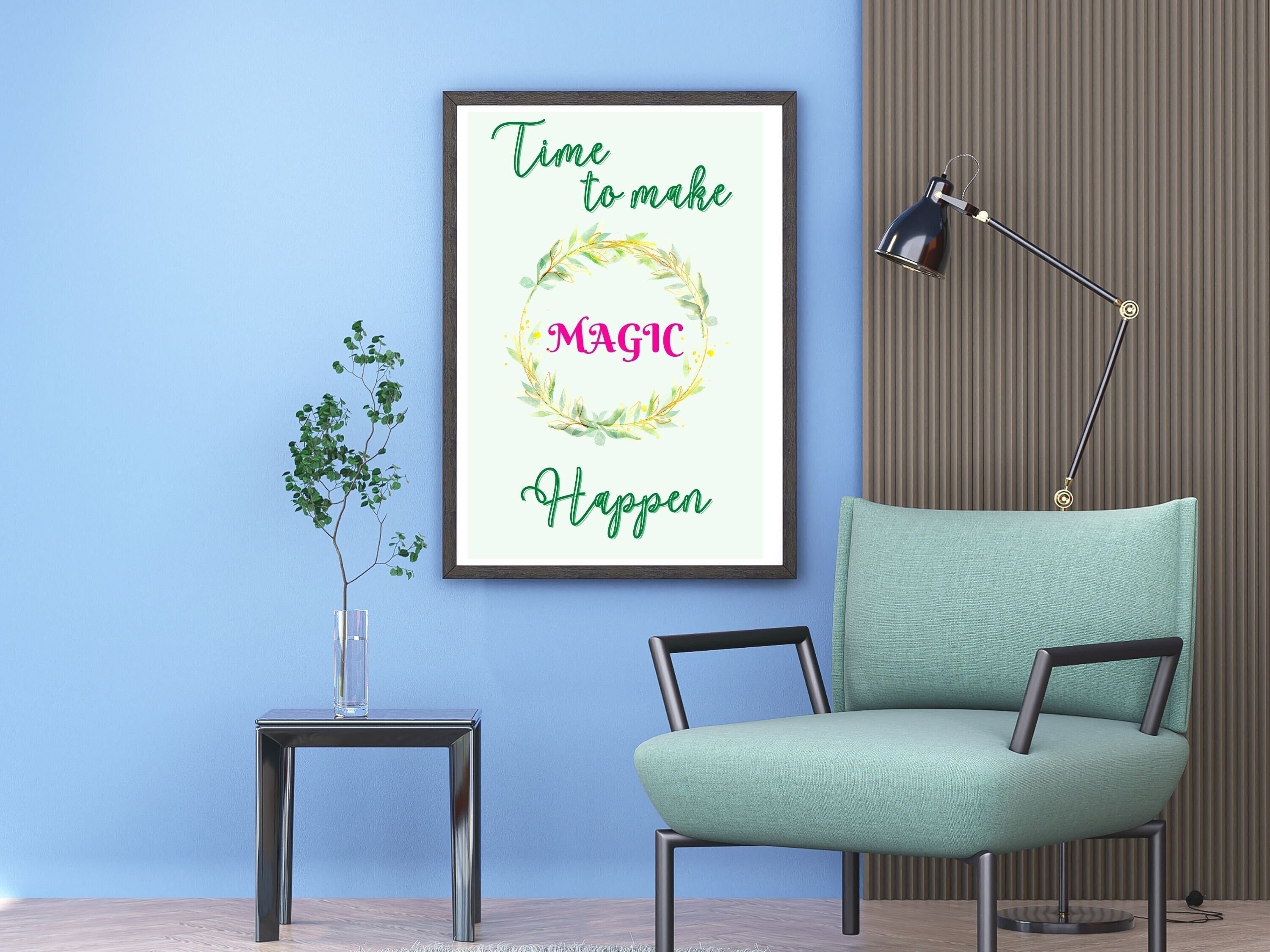 Time to Make Magic Happen Printable Happy New Year Sign New - Etsy