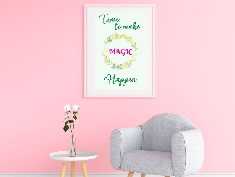 Time to Make Magic Happen Printable Happy New Year Sign New - Etsy