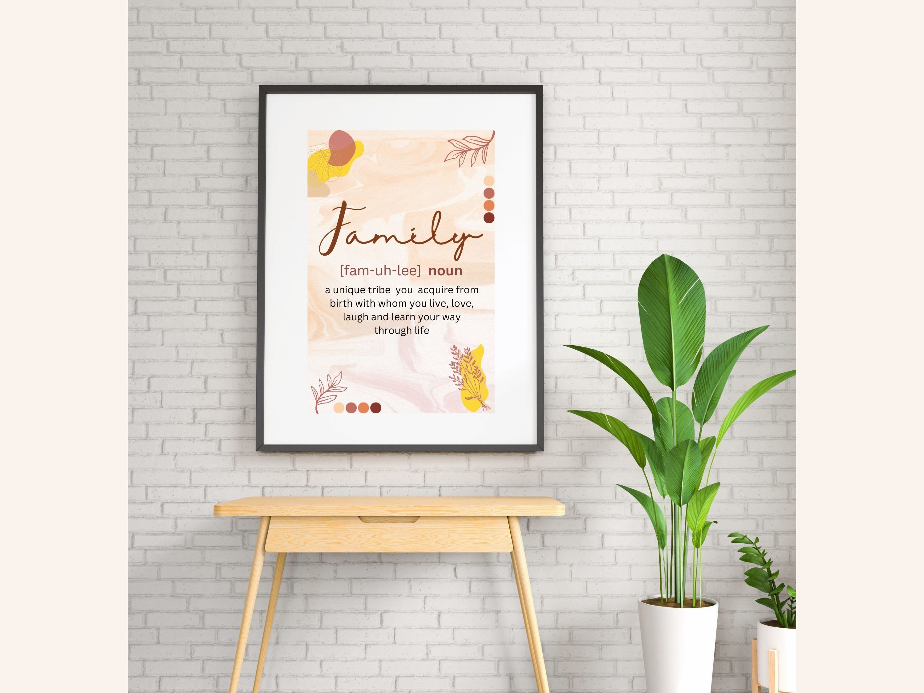 Family Definition Print, Family Printable Wall Art, Word Definition ...