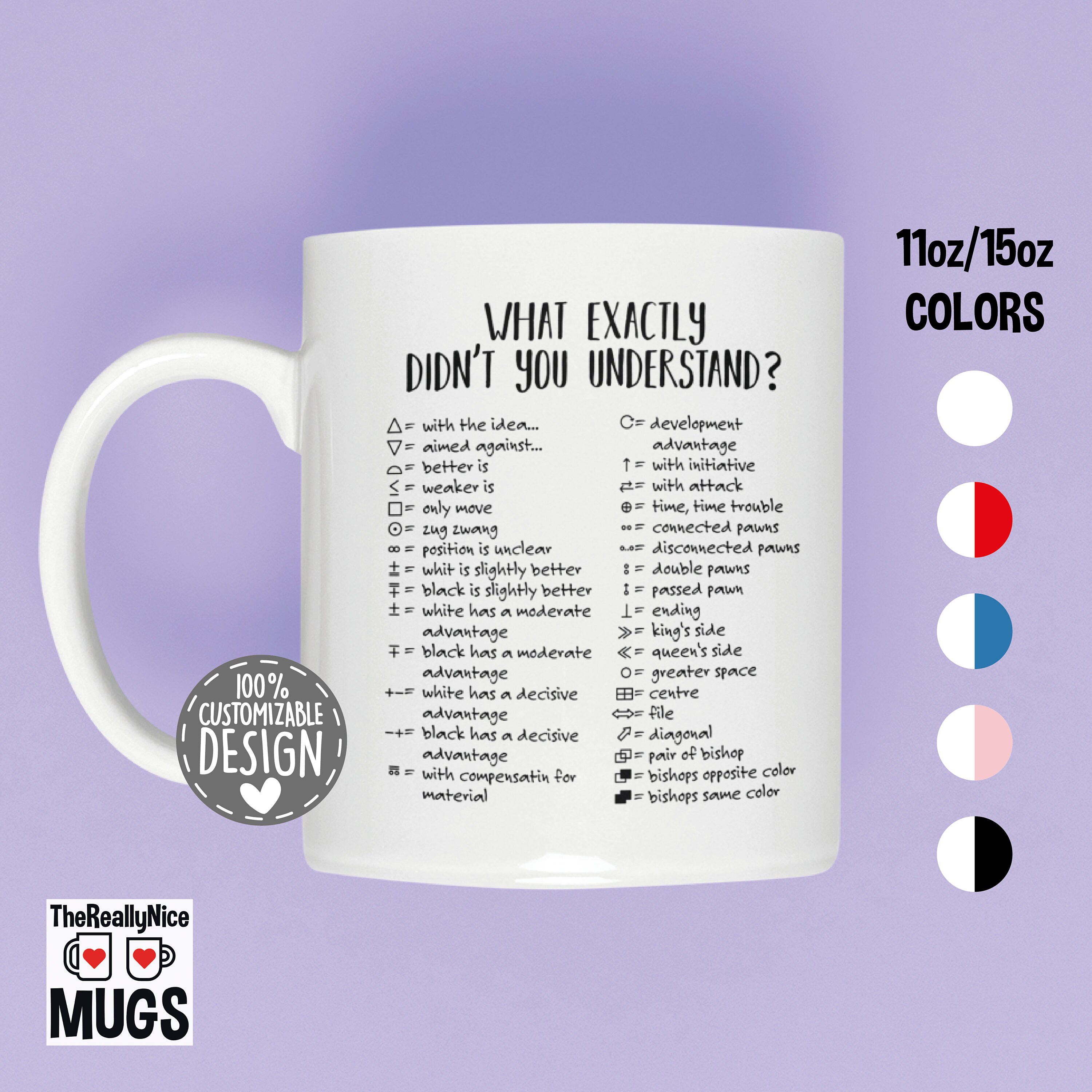 Chess Player Mug Chess Symbols Mug, Chess Player Gift, Chess Tournament ...