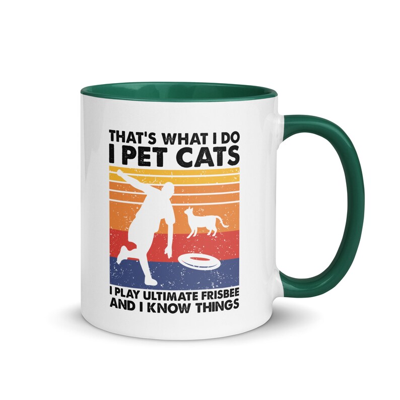 Ultimate Frisbee & Cat Lover Mug | Funny Ultimate Coffee Cup - Etsy