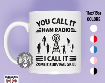 Personalized Call Sign Ham Radio Two-tone Coffee Mug, 15oz, Ham Radio ...