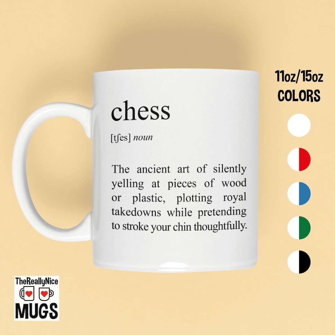 Chess Player Mug Funny Chess Definition, Chess Figures Mug, Chess ...