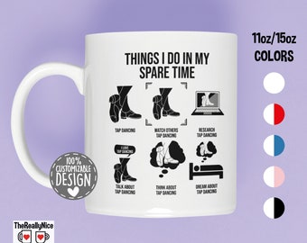 Tap Dance Repeat Mug Tap Dancer Mug, Tap Dance Gifts, Dancer Mug, Dance ...