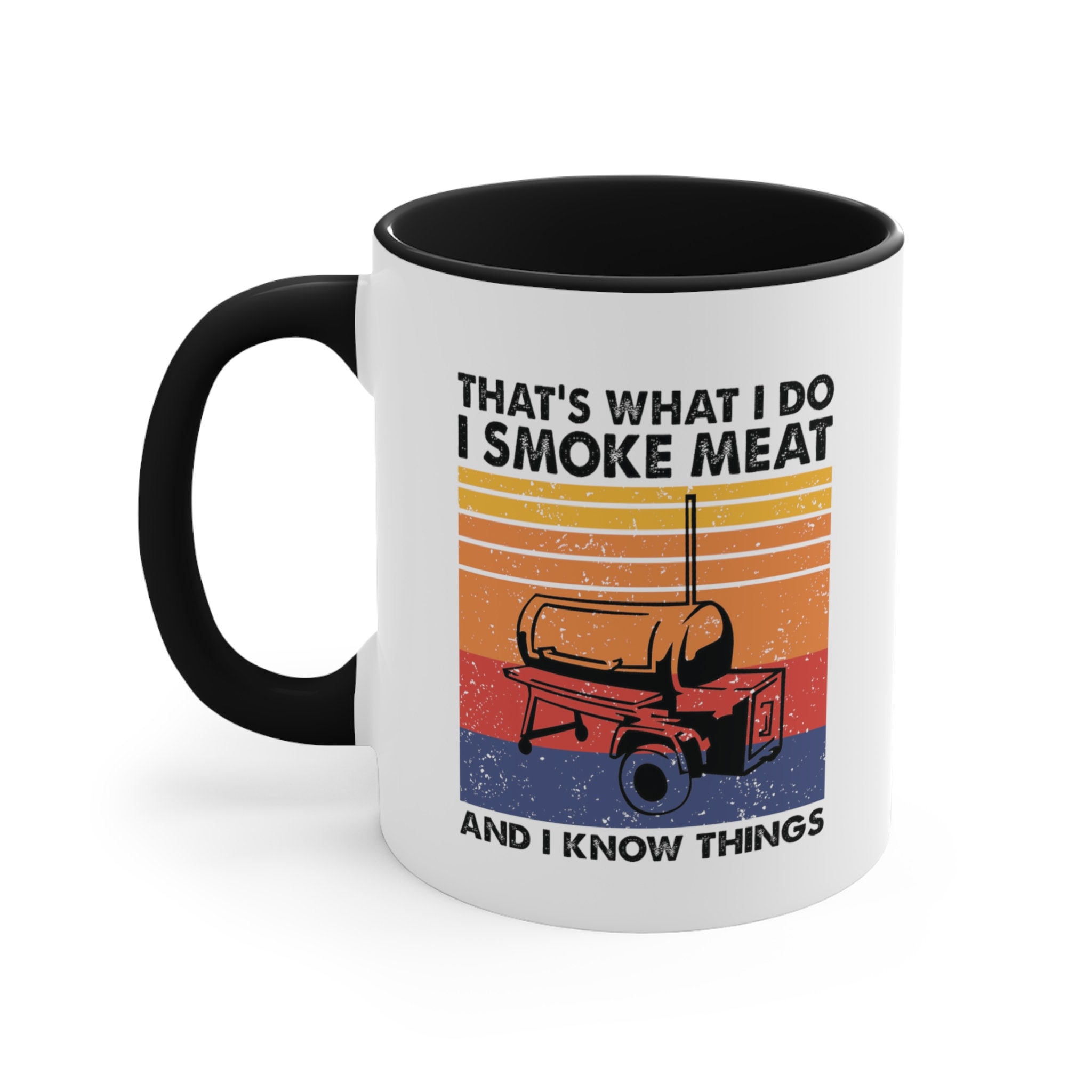 Meat Smoker Mug | BBQ Grilling Gift, I Smoke Meat Design - Etsy