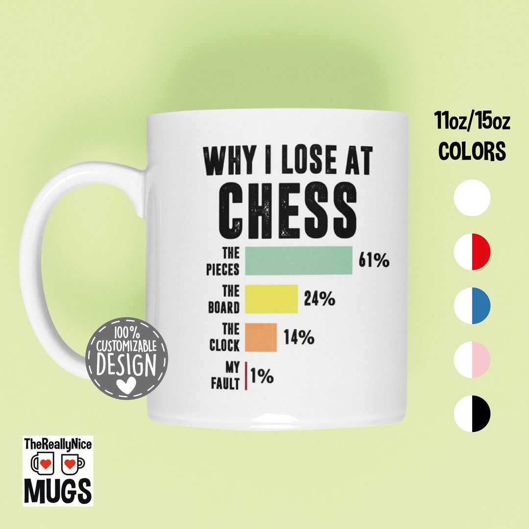 Funny Chess Mug | Why I Lose, Chess Player Gift - Etsy